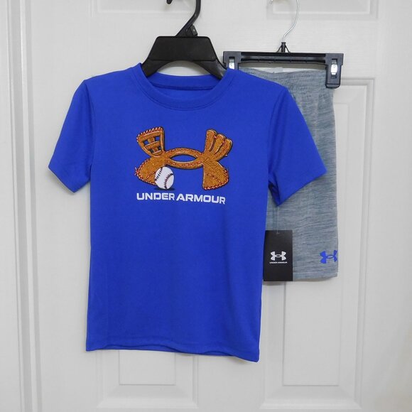 Under Armour | Matching Sets | Nwt 2pc Under Armour Blue Baseball Logo ...